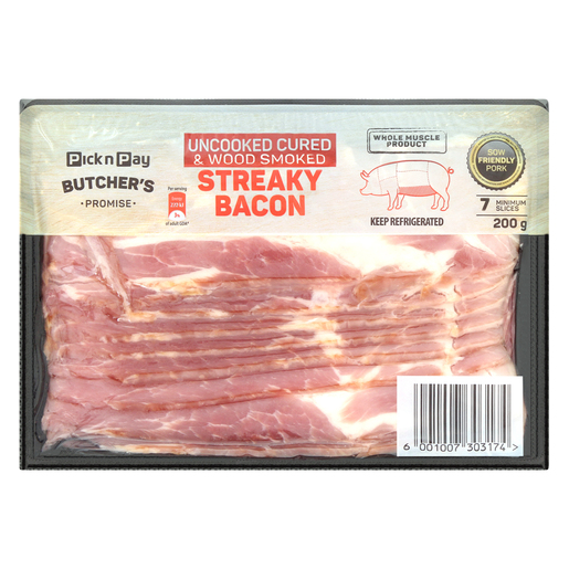 PnP Streaky Bacon 200g | PnP