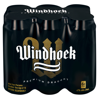 Windhoek Premium Draught Beer Cans 6 x 500ml | Smart Price Specials | PnP Home
