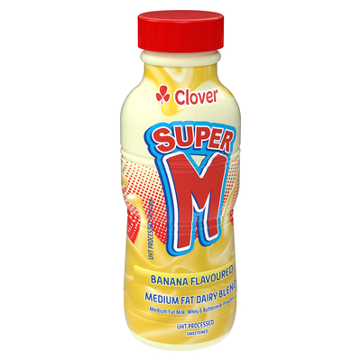 Clover Super M Medium Fat Banana Milk 300ml | PnP