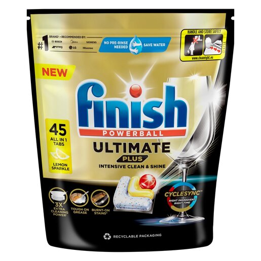Finish Ultimate Plus Lemon Dishwashing Tablets 45 Pack | PnP
