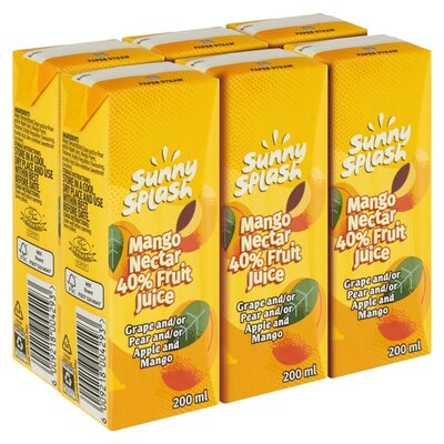 Sunny Splash Mango Nectar Juice 6 x 200ml | PnP