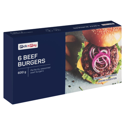 PnP Frozen Beef Burgers 600g | PnP