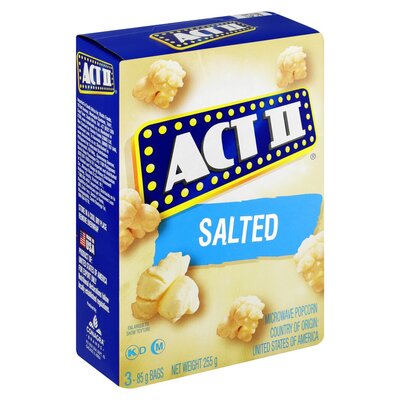Act II Microwave Popcorn Salted 3 x 85g | PnP