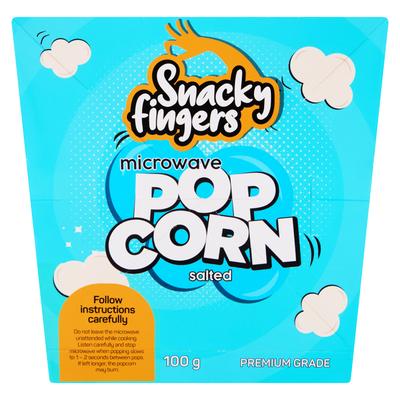 PnP Snacky Fingers Salted Microwave Popcorn 3 x 100g | PnP