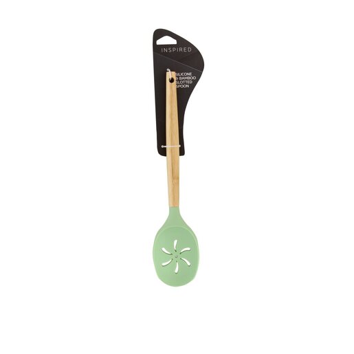 Inspired Sage Silicone & Bamboo Slotted Spoon | PnP