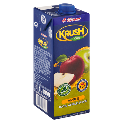 Clover Krush UHT 100% Apple Fruit Juice 1L | PnP