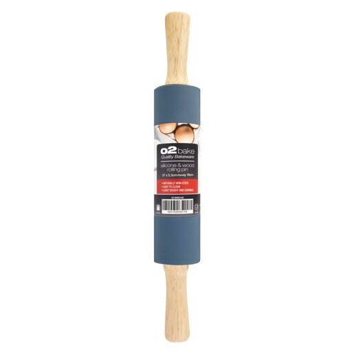 O2 Bake Silicone & Wood Rolling Pin | PnP