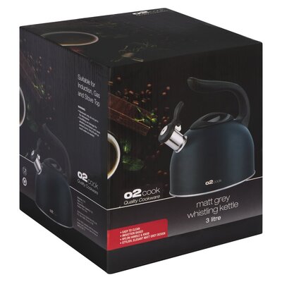 O2 Cook Matt Grey Whistling Kettle 3L | PnP