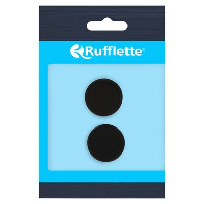 Rufflette Black Disc Plastic Finial 2 Pack | PnP