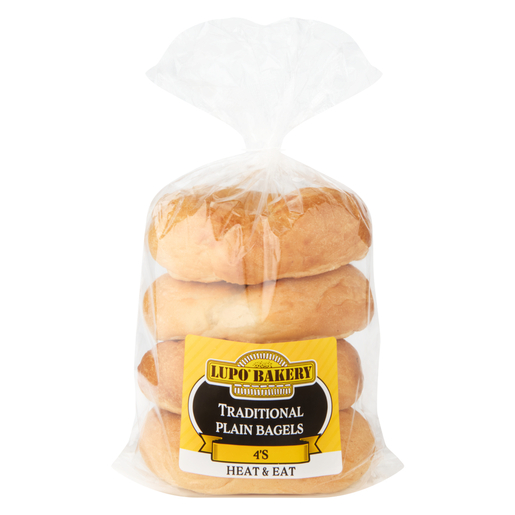 Lupo Bakery Traditional Plain Bagels 4 Pack | PnP