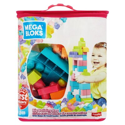 Mega Blocks Pink Building Bag 80 Piece | PnP