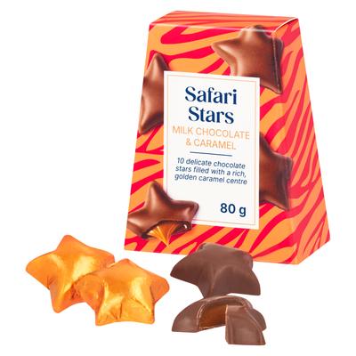PnP Milk Chocolate & Caramel Safari Stars 80g | PnP