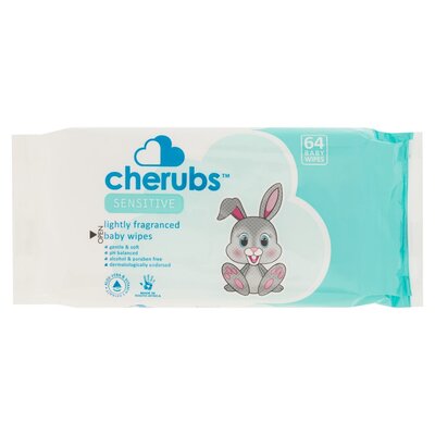 Cherubs Sensitive Fragranced Baby Wipes Value Pack 3 x 64 Pack | PnP