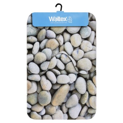 Waltex Printed Lavender Bathroom Mat Set 2 Piece | PnP