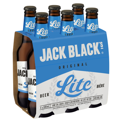 Jack Black Original Lite Lager Beer 6 x 330ml | PnP