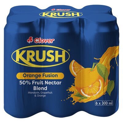 Clover Krush Orange Fusion 50% Fruit Nectar Blend 300ml | PnP