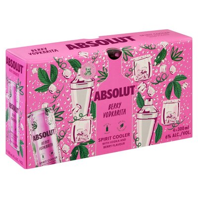 Absolut Berry Vodkarita Spirit Cooler 4 x 300ml | PnP