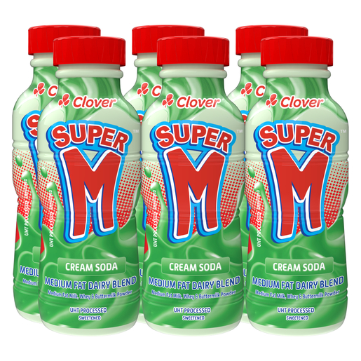 Super M Medium Fat Cream Soda Milk 6 x 300ml | PnP