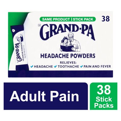 Grand-pa Headache Powder Regular Stick Pack 38 Pack | PnP