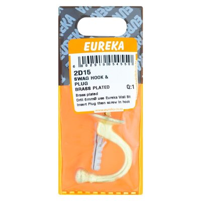Eureka Swag Hook & Plug Brass Plated | Smart Price Specials | PnP Home