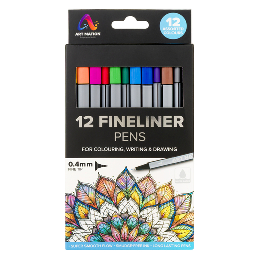 Art Nation Fineliner Pens 0.4mm 12 Pack | Smart Price Specials | PnP Home
