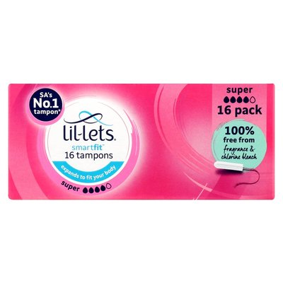 Lil-Lets Non-Applicator Tampons Super 16 Pack | PnP