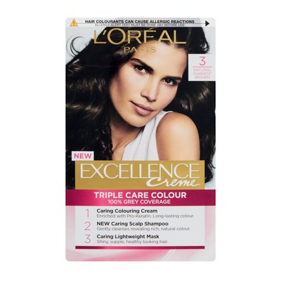 L'Oreal Excellence 3 Natural Darkest Brown Hair Colour | Smart Price ...
