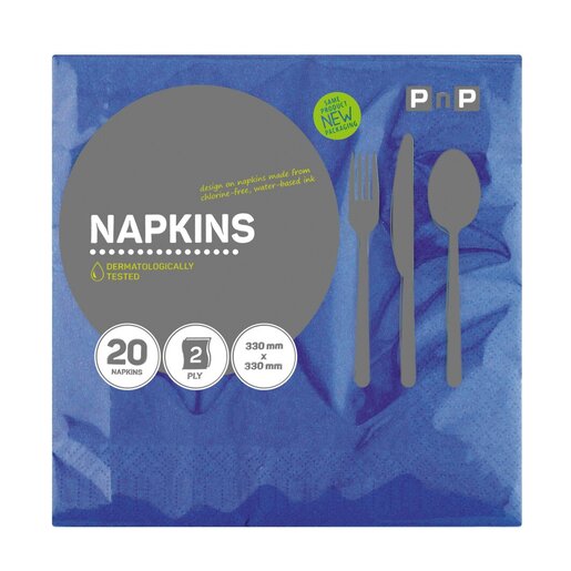 PnP 2 Ply Serviettes Blue 20 Pack | PnP