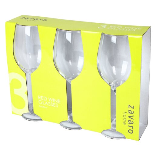 Zavaro Home Red Wine Glass 430ml 3 Pack | PnP