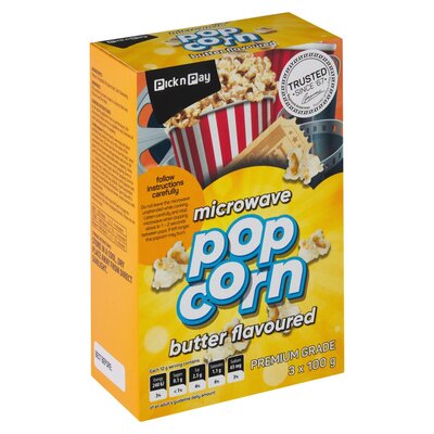 PnP Micro Popcorn Butter 100g 3ea | Smart Price Specials | PnP Home