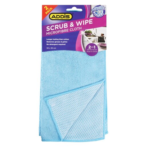 Addis Microfibre Scour & Wash Cloth 2 2 Pack x 18 | PnP