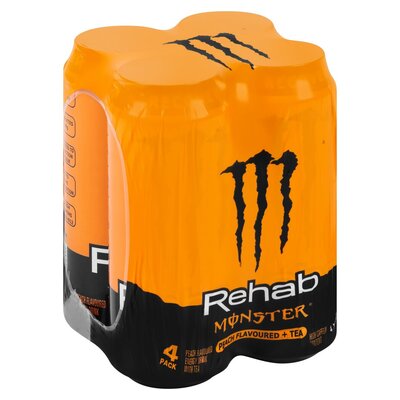 Monster Rehab Peach Energy Drink 4 x 500ml | PnP