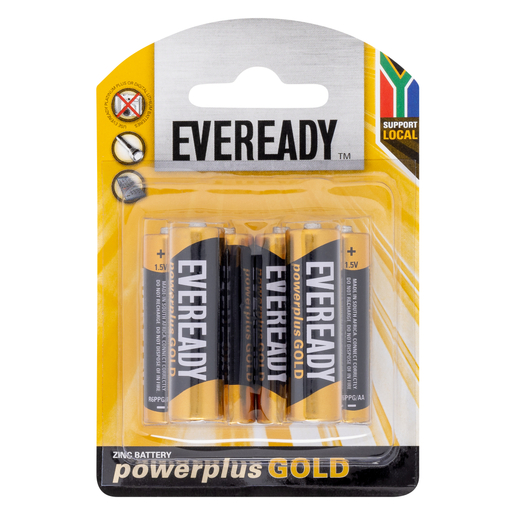 Eveready Power Plus Gold Zinc Batteries Aa 6 Pack | Smart Price ...