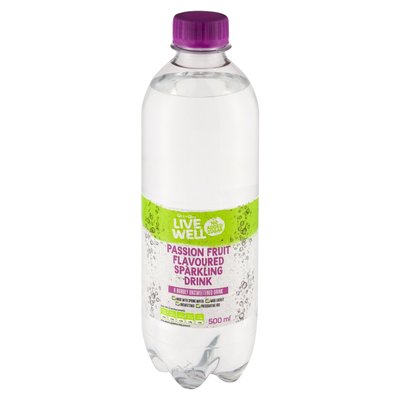 Live Well Passion Fruit Flavoured Sparkling Drink 500ml | PnP