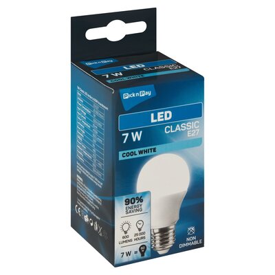 PnP Cool White LED 7W Edison Screw Light Bulb | PnP