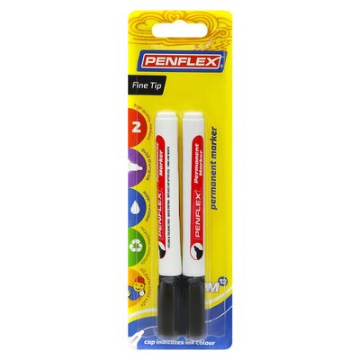 Penflex Permanent Marker Assorted 9 Pack | PnP