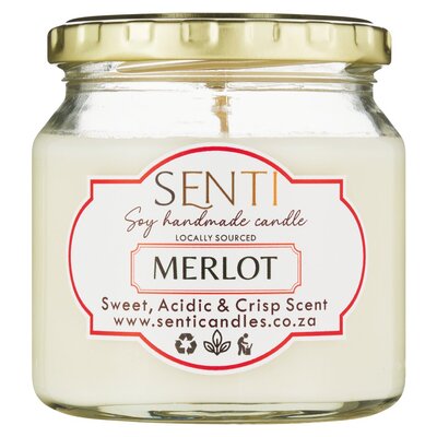 Senti Candles Merlot Soy Wax Candle 400g | PnP