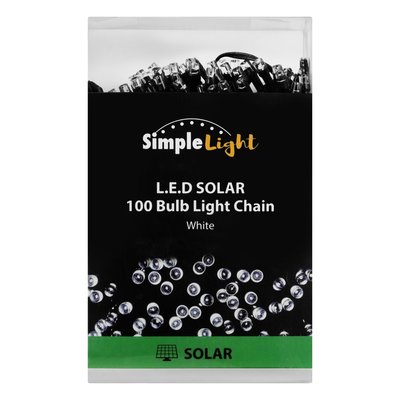 Simple Light 100 Led Solar Bulb Light Chain | PnP