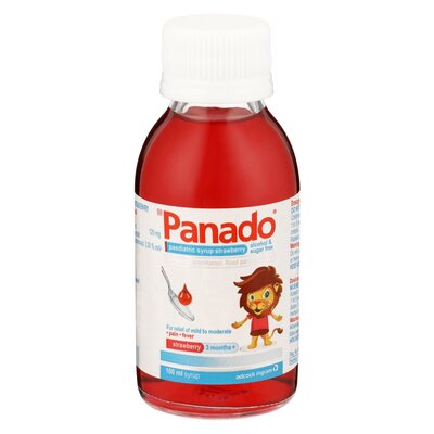 Panado Paediatric Strawberry Syrup 100ml | PnP