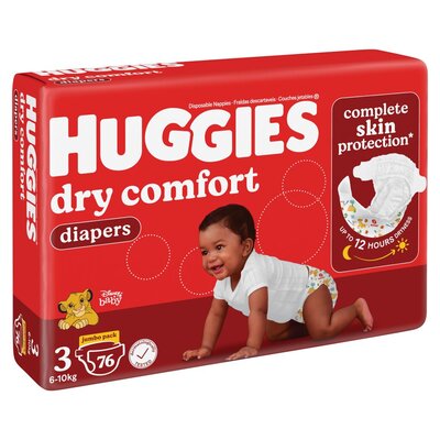 Huggies Dry Comfort Size 3 Jumbo Pack 76 Nappies | Smart Price Specials ...
