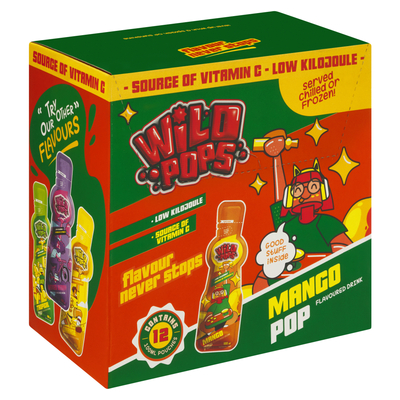 Wild Pops Mango Flavour Kids Drink 12 x 100ml | PnP