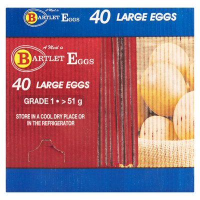 Bartlet Large Eggs 40 Pack | PnP
