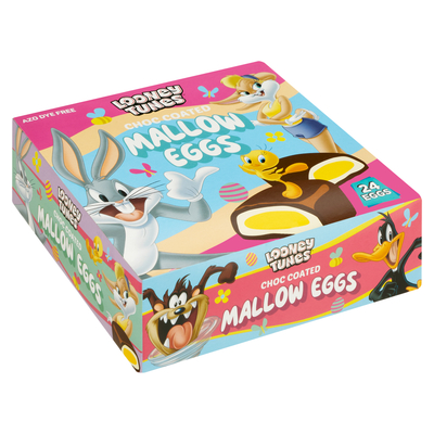 Looney Tunes Choc Coated Mallow Eggs 24 Pack | PnP
