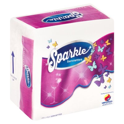 Sparkle 1Ply Serviettes 100 Pack | PnP
