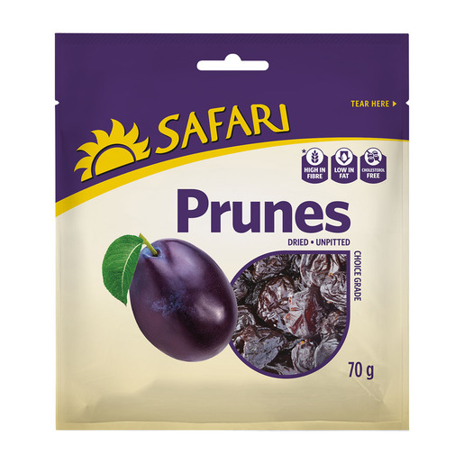 Safari Prunes Dried Fruit Snack Pack 70g | PnP
