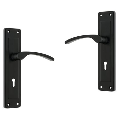 Fort Knox 3-Lever No.8 Lady Satin Black Nickle Lockset | PnP