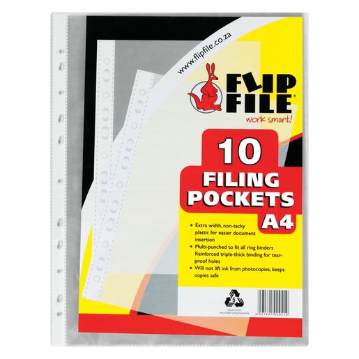 Flip File Filing Pockets 10 Pack | PnP