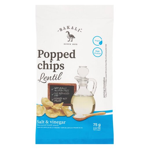 Bakali Salt & Vinegar Flavoured Lentil Popped Chips 85g | PnP