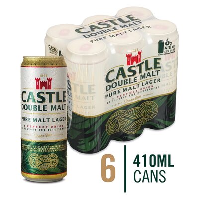 Castle Double Malt Beer 6 x 410ml | PnP