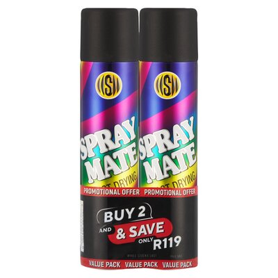 Spraymate Fast Drying Spray Paint Matt Black 250ml | Smart Price ...